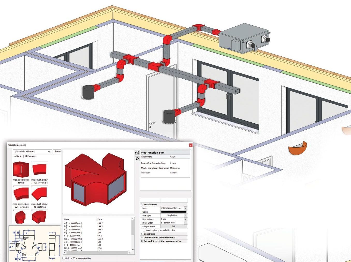 Diseño de Instalaciones MEP - ARCHLine 3D BIM funcionalidad
